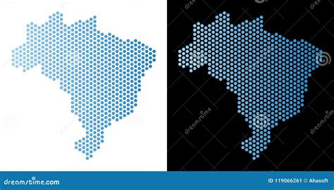 Abstracción Del Panal Del Mapa Del Brasil Ilustración Del Vector Ilustración De Brasil Lugar