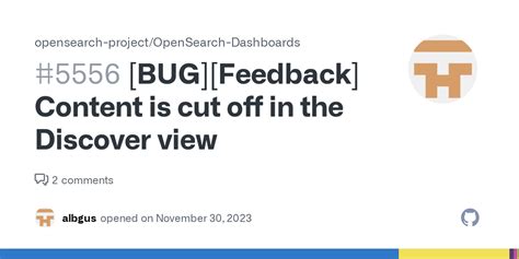 Bug Feedback Content Is Cut Off In The Discover View · Issue 5556