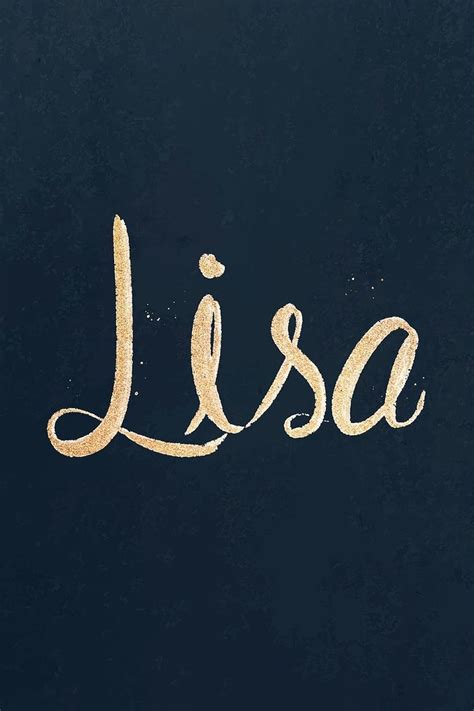 Vector Sparkling Gold Lisa Font Typography