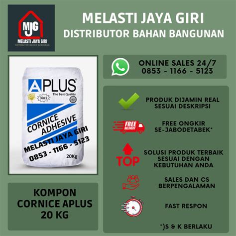 Jual Kompon Gypsum Cornice Aplus 20 Kg Kota Tangerang Melasti Jaya Giri Tokopedia