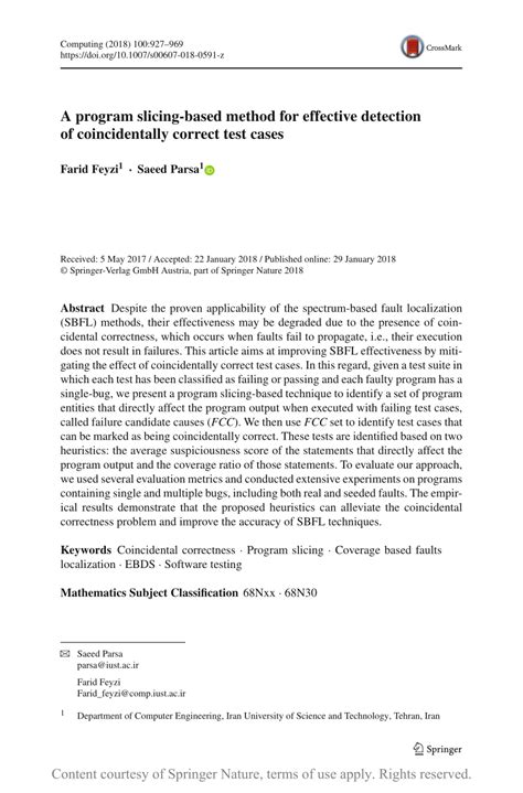 A Program Slicing Based Method For Effective Detection Of