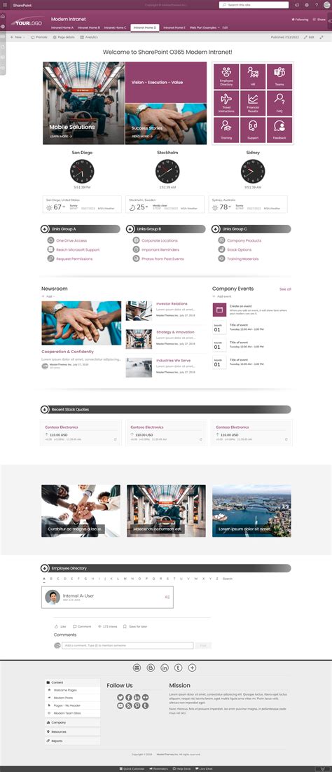 Modern Templates For SharePoint Online O And SharePoint