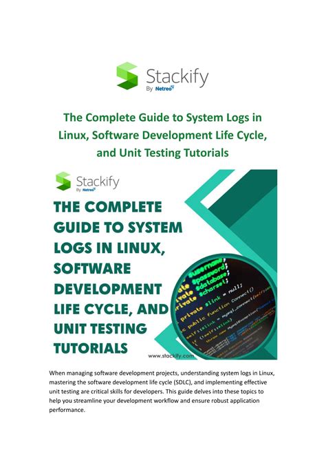 Ppt The Complete Guide To System Logs In Linux Software Development Life Cycle And Unit