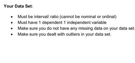Solved Your Data Set Must Be Interval Ratio Cannot Be Chegg