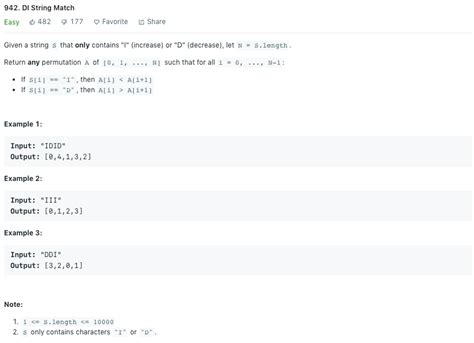 Leetcode 942 By Swift — Ios 一日一哩扣：di String Match By Henry Huang 66henry 程式筆記 Medium