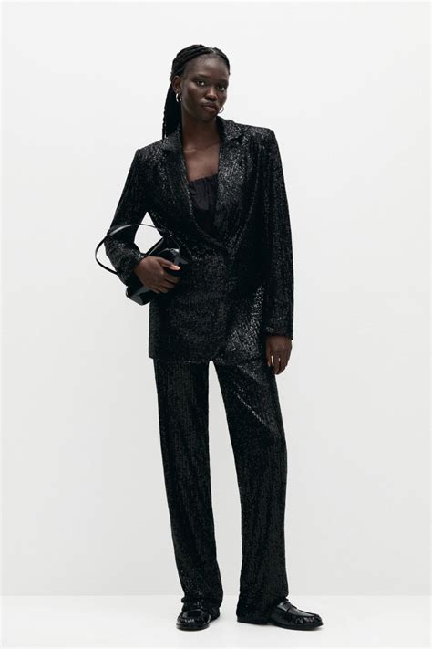 sequinned trousers pullandbear