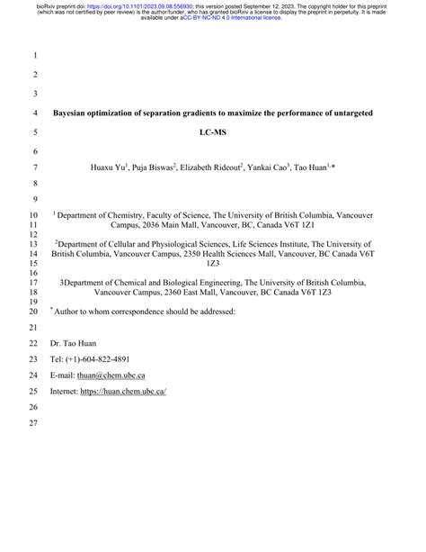 Pdf Bayesian Optimization Of Separation Gradients To Maximize The