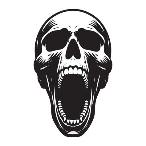 Skull Open Mouth Vector Art Icons And Graphics For Free Download