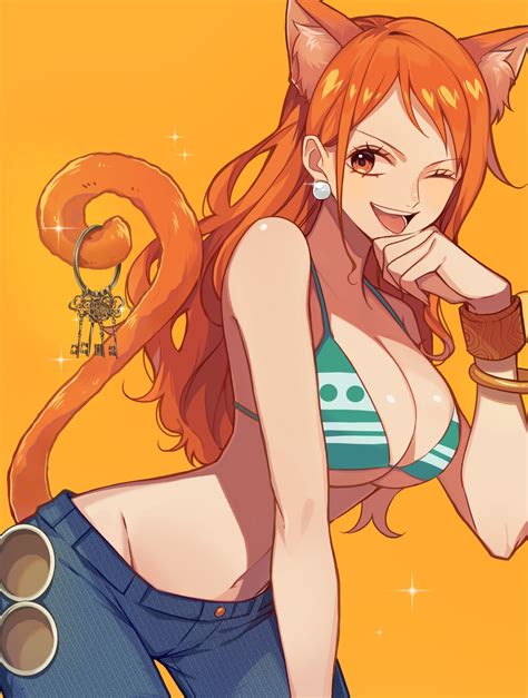 Rule 34 1girls Big Breasts Bikini Bikini Top Bracelet Brown Eyes Busty Cat Ears Cat Tail