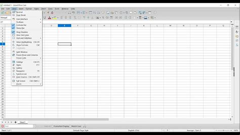 Libreoffice Calc Spreadsheet Tutorial View Menu Part 2 In Hindi Youtube