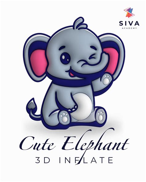 Sivaacademy 3dinflateelephant Artisticmarvel Adobeillustrator
