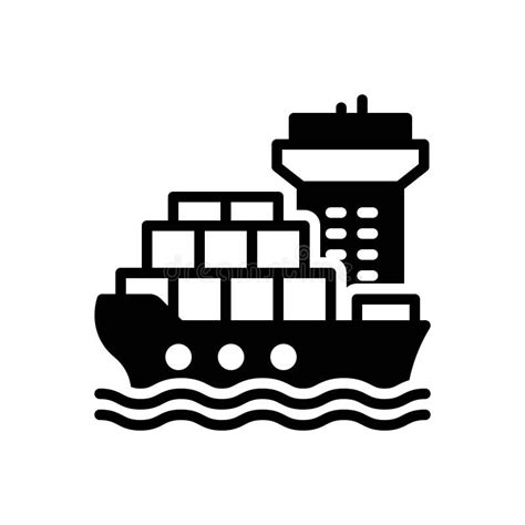 Black Solid Icon For Freight Cargo And Load Stock Vector Illustration Of Black Solid 267641901