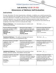 Lab Activity 1 2 FitWell Questions And Answers Lab Activity 1 2 P 31
