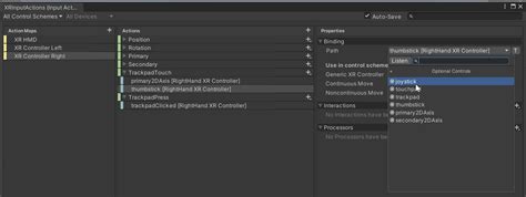 input system correct bindings for oculus controller thumbstick input
