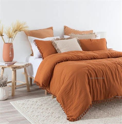 Zuri Rust Quilt Cover Set Pillow Talk Australia