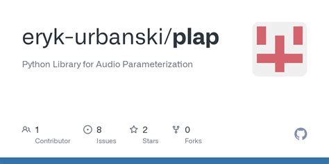 GitHub Eryk Urbanski Plap Python Library For Audio Parameterization