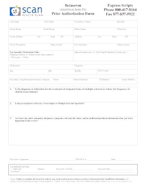 Fillable Online Express Scripts Prior Auth Form Fax Email Print PdfFiller