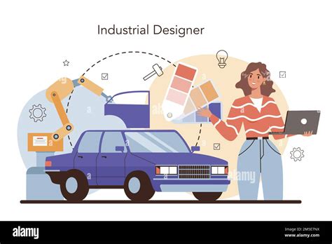 Industrial Designer Concept Artist Creating Modern Environment And Technological Object