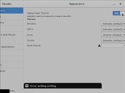 Debian Problem With Gnome Tweak Tool Running From Applications Menu