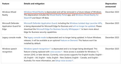 Windows Mixed Reality Is Deprecated And Will Be Removed In The Next