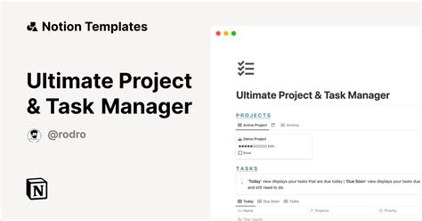 Ultimate Project And Task Manager Template Notion Marketplace