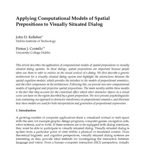 Applying Computational Models Of Spatial Prepositions To Visually Situated Dialog Acl Anthology