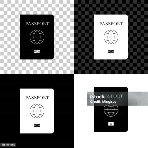 블랙 화이트와 투명 한 배경에 고립 된 생체 인식 데이터 아이콘 여권 식별 문서 벡터 일러스트 건네주기에 대한 스톡 벡터 아트 및 기타 이미지 Istock