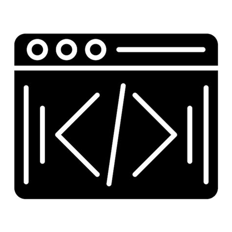 Premium Vector Development Glyph Solid Black Illustration