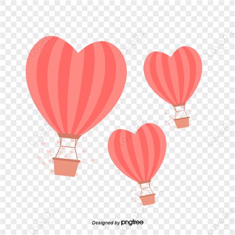 중국 발렌타인 데이 하트 일러스트 모양의 열기구풍선수소 풍선 Png 일러스트 무료 다운로드 Lovepik