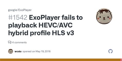 Exoplayer Fails To Playback Hevc Avc Hybrid Profile Hls V Issue Google Exoplayer Github