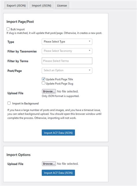 Import Acf Data And Export Acf Data Wordpress Plugin