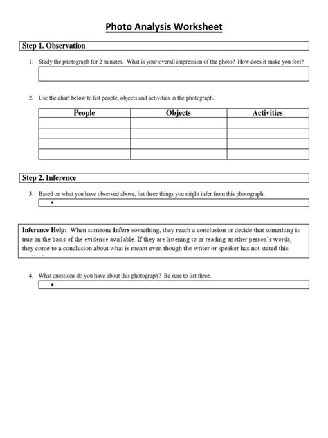 Picture Analysis 6 A Lovel English Esl Worksheets Pdf And Doc