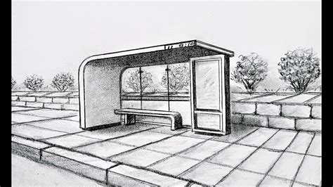 Indian Bus Stand Sketch