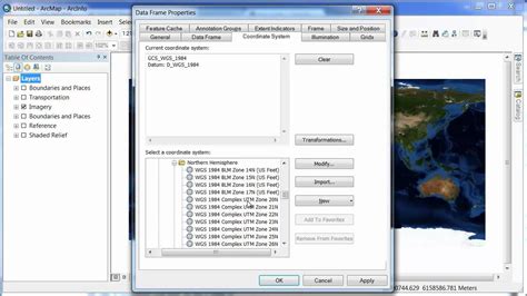 Arcgis 10 Arcmap Projections Youtube
