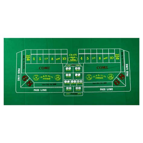 Craps Table Top Felt Layout 36 X 72 Rectangle Las