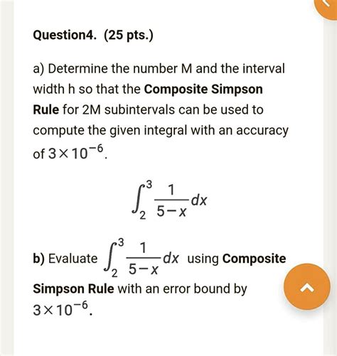 Solvedquestion4 25 Pts A Determine The Number M And The Interval