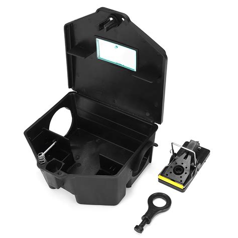 Rat Mouse Mice Rodent Bait Block Station Box Case Trap And Key Hunting