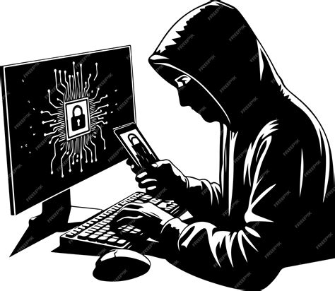 Premium Vector Hacker Vector Silhouette Illustration