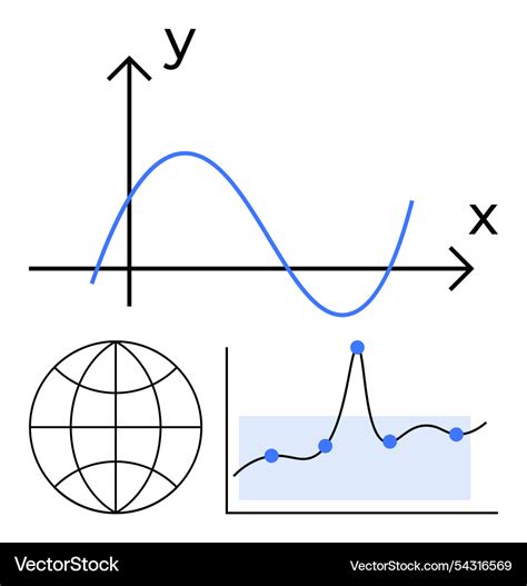 Analytical Graphs And Global Data Concepts Vector Image