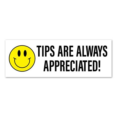 Tips Appreciated Sign Etsy