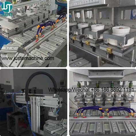 6색 패드 프린터 Tampo 인쇄 잉크 트레이 패드 인쇄 기계 컨베이어 18 지그 포함 최고의 스크린 프린터 제조업체 및 패드 프린터 공장 Juste 인쇄 기계 공급업체