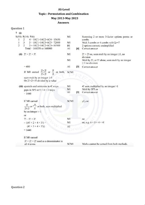 Solution Of Permutation And Combination Topic Questions
