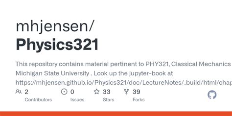 Physics Doc Lecturenotes Chapter Ipynb At Master Mhjensen Physics Github