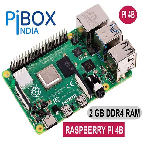 Raspberry Pi 4B 2GB PiBOX India Raspberry PI 4 Model B SBC IOT Board Broadcom 1 5GHZ A72