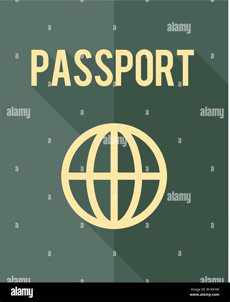Passport Icon In Flat Color Style Nationality Identity People Identify