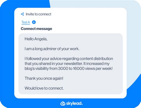 LinkedIn Connection Messages Up To Acceptance Rate Skylead