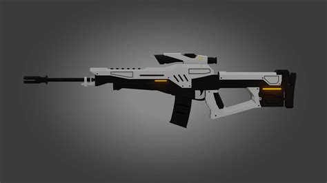 Sci Fi Rifle 3d Model By Sathak