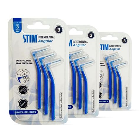 Stim Interdental Angular Manual Adult Brush Iso 3 For Wide Gaps Smooth