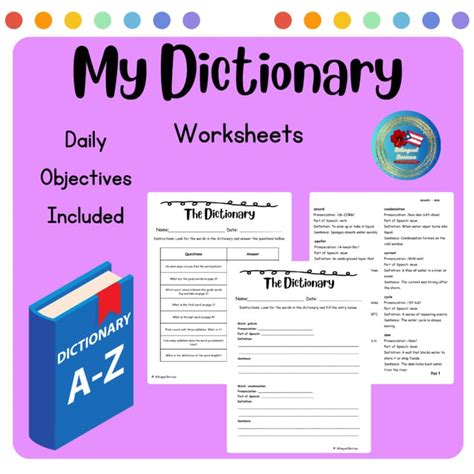 35 Dictionary Worksheets Label Search Define And Apply Worksheets