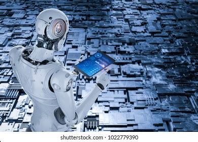 D Rendering Humanoid Robot Working Digital Stock Illustration Shutterstock